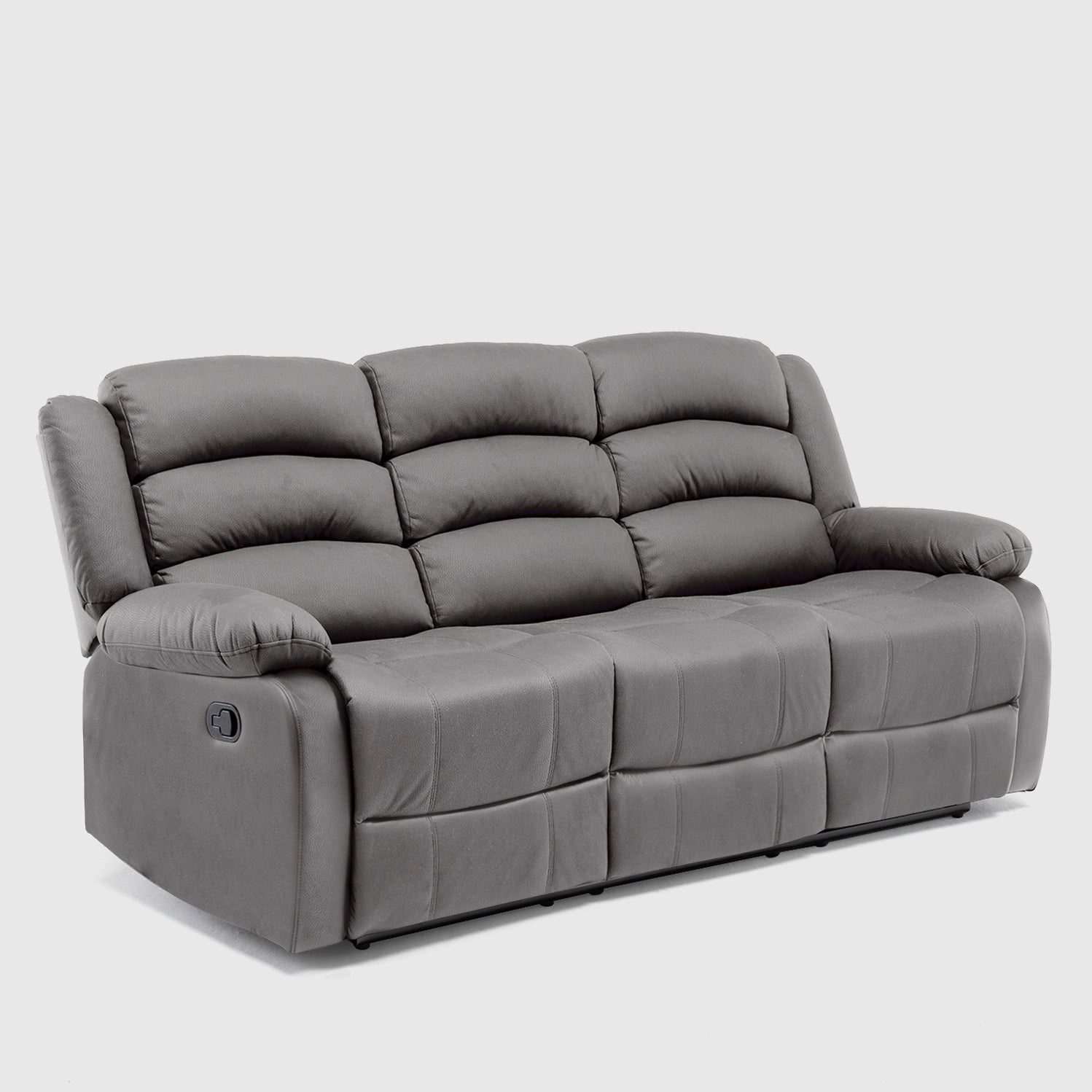 Living Reclinable 1 Sofá 3 Cuerpos + 2 Bergers Gris New Praga — Daniels ...